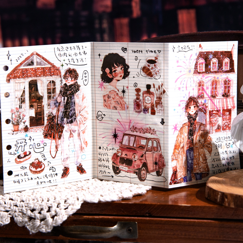 PET sticker book Character theme stickers 24 Sheets - DustDoodle