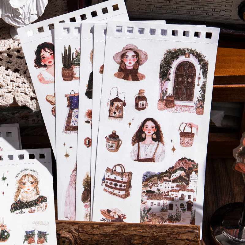 PET sticker book Character theme stickers 24 Sheets - DustDoodle