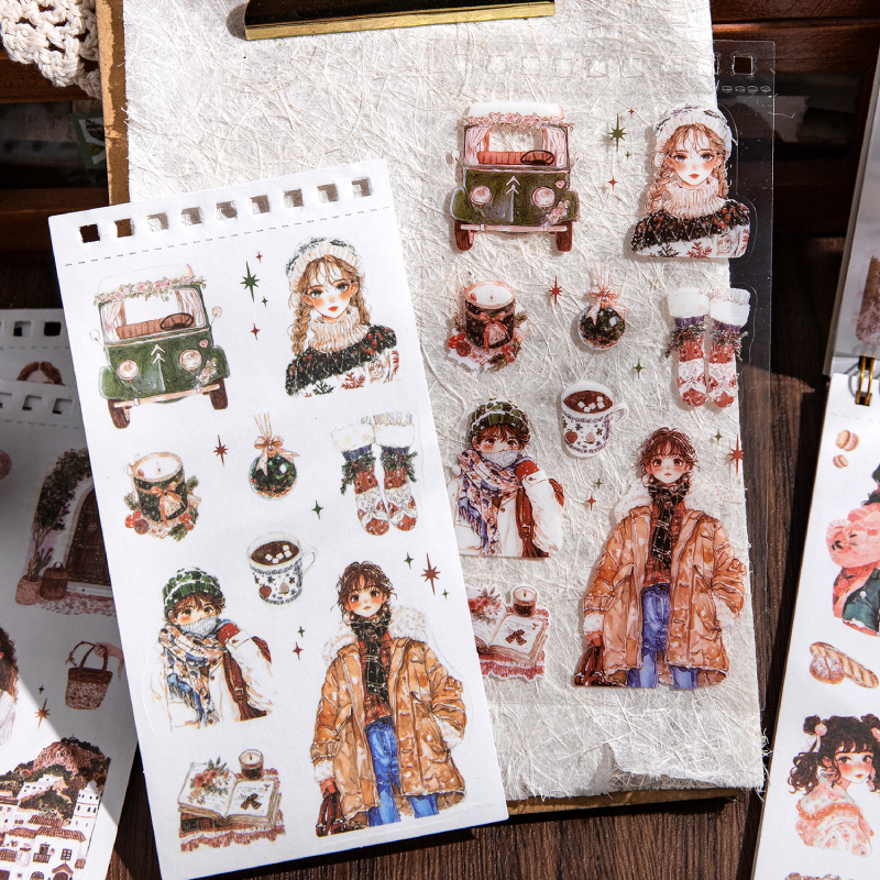 PET sticker book Character theme stickers 24 Sheets - DustDoodle