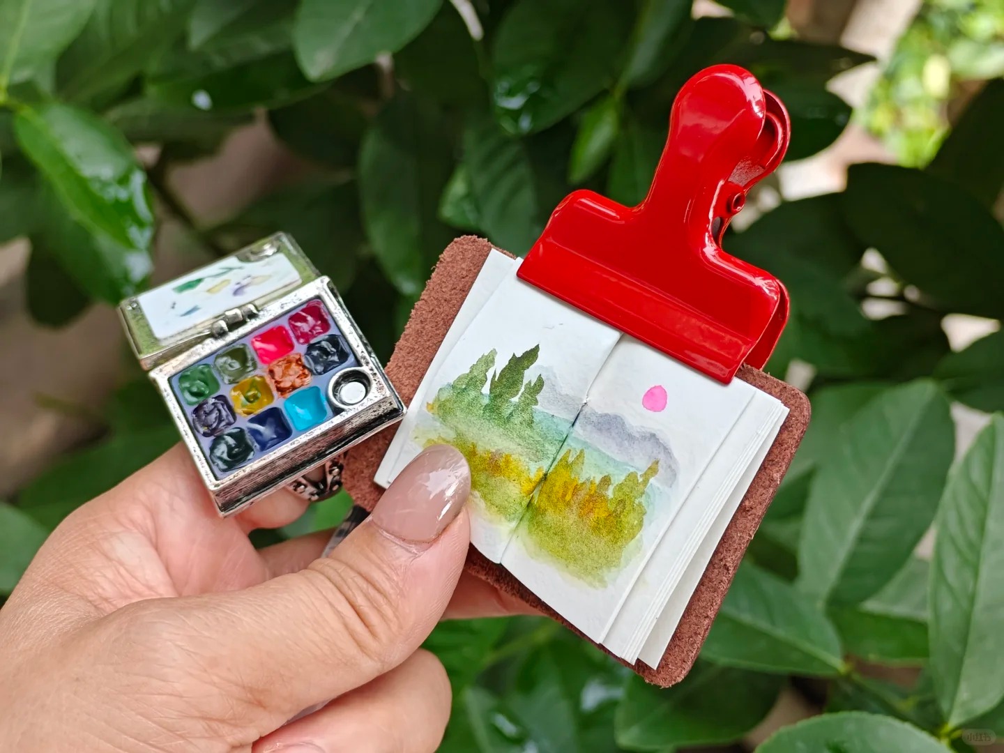 Travel Watercolor Set – Mini Artist Palette & Paint Kit - DustDoodle